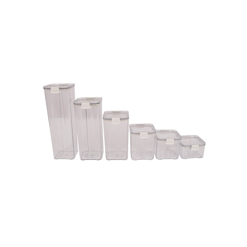 Airtight Plastic Condiment Containers - Set of 6 for Kitchen Storage ...