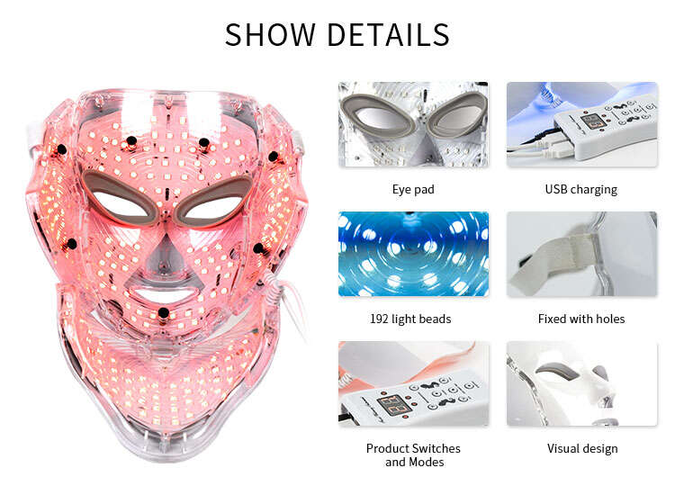 7 colour led face mask China_ 7 in 1 LED light therapy face mask