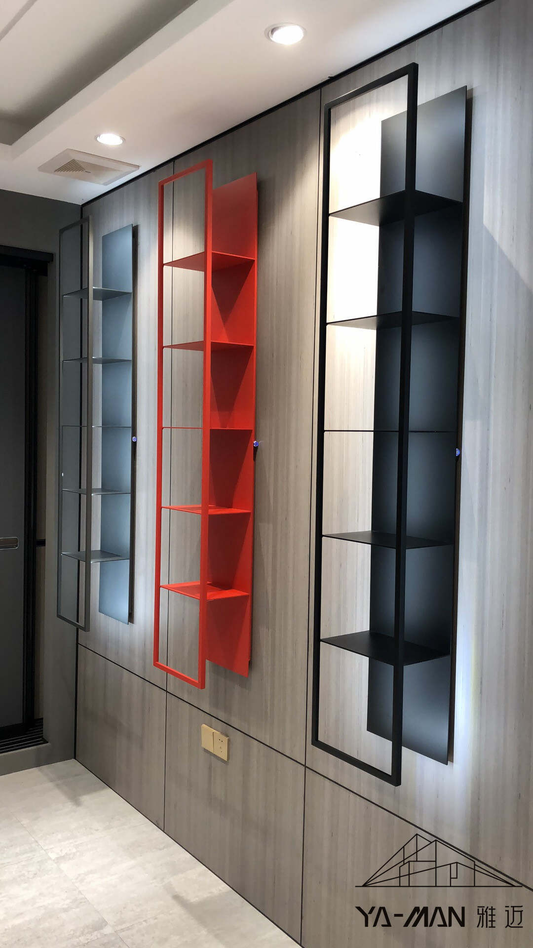 YAMAN Showroom sample cabinet for client display