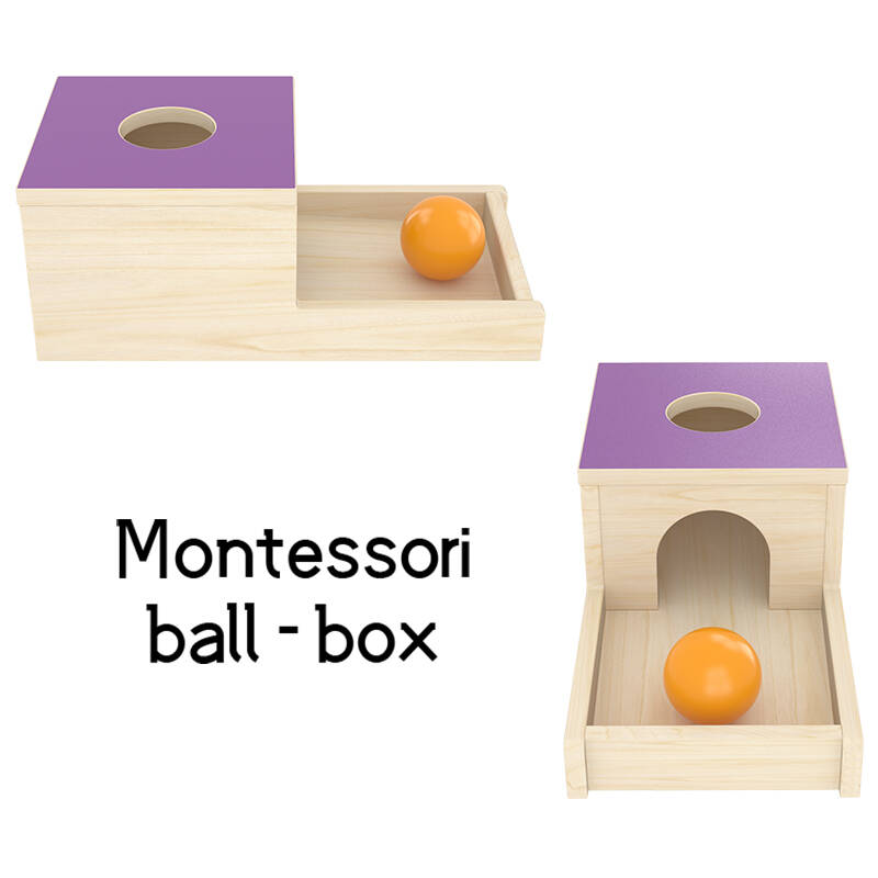 Object permanence box wooden atested baby toys ball training Montessori ...
