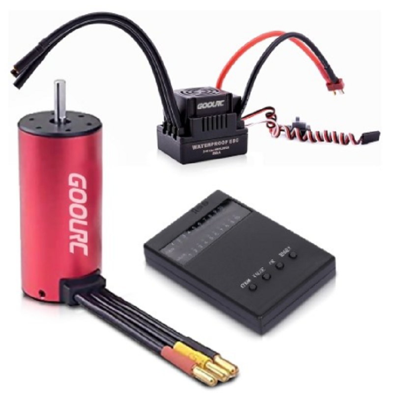 Digital GoolRC 3800KV Brushless Motor 80A Brushless ESC 2-4S LiPo 5.8V ...
