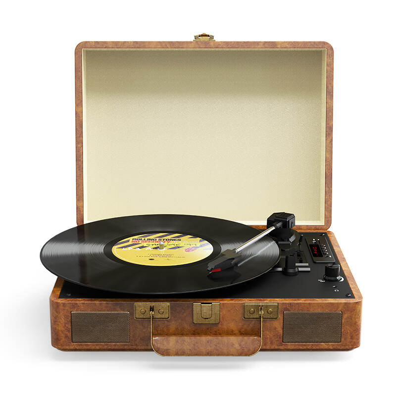 TE-2026 OEM Top Sale 3-Speed Wooden Wireless Bluetooth Radio Record ...