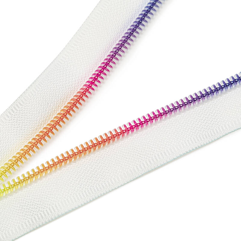 Nylon Zipper with Rainbow Teeth
