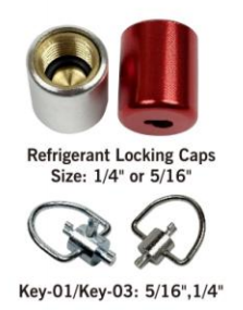 REFRIGERANT LOCKING CAPS