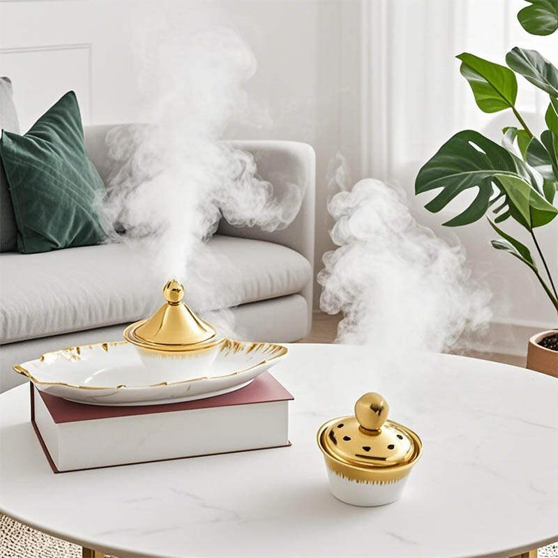 Gold-plated light luxury hotel family aroma diffuser and storage ...