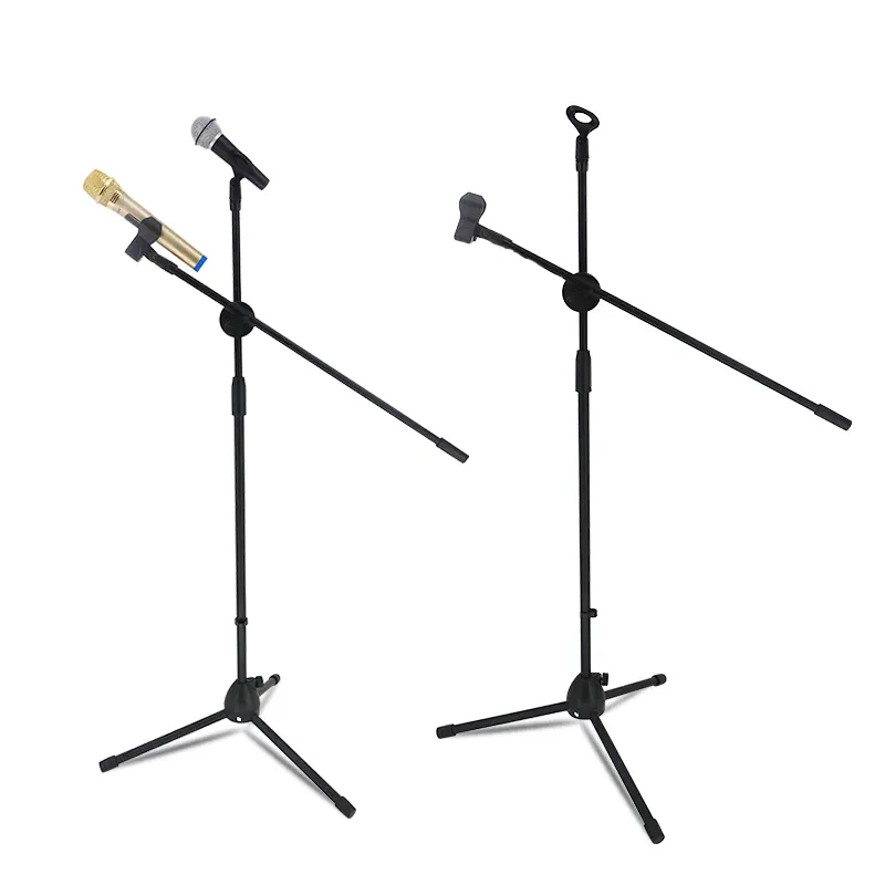 2 in 1 Double Microphones Stand With 2 Mic Holder For Stage