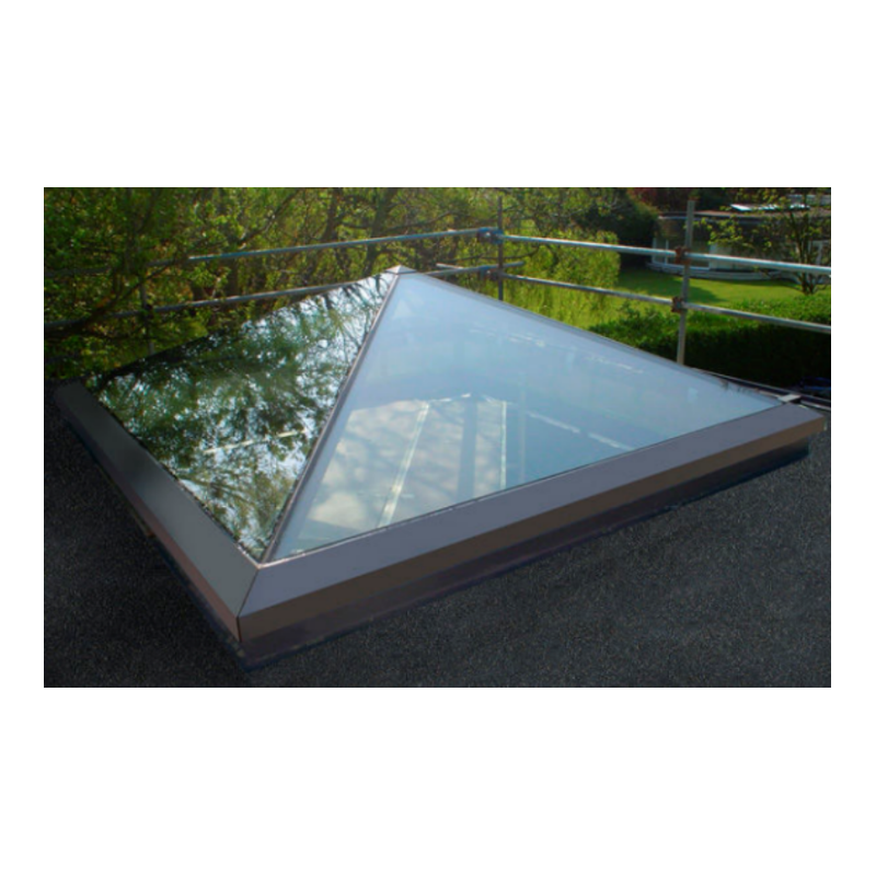 Custom Aluminum Double Tempered Glazed Pyramid Roof Skylight