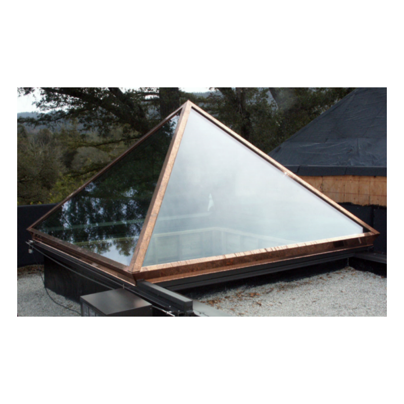 Custom Aluminum Double Tempered Glazed Pyramid Roof Skylight