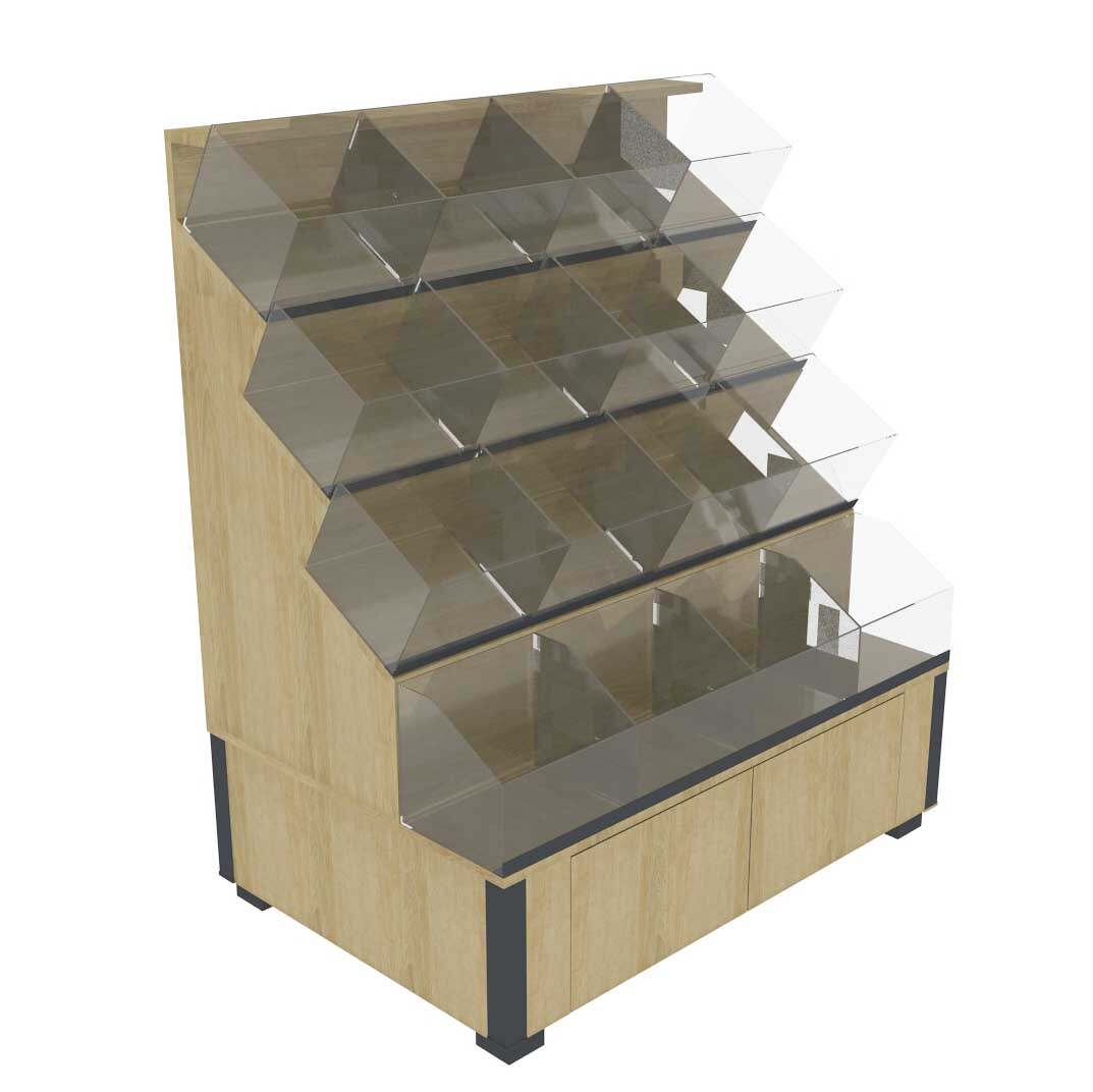 supermarket wooden bulk food displays rack Supplier Manufacturer
