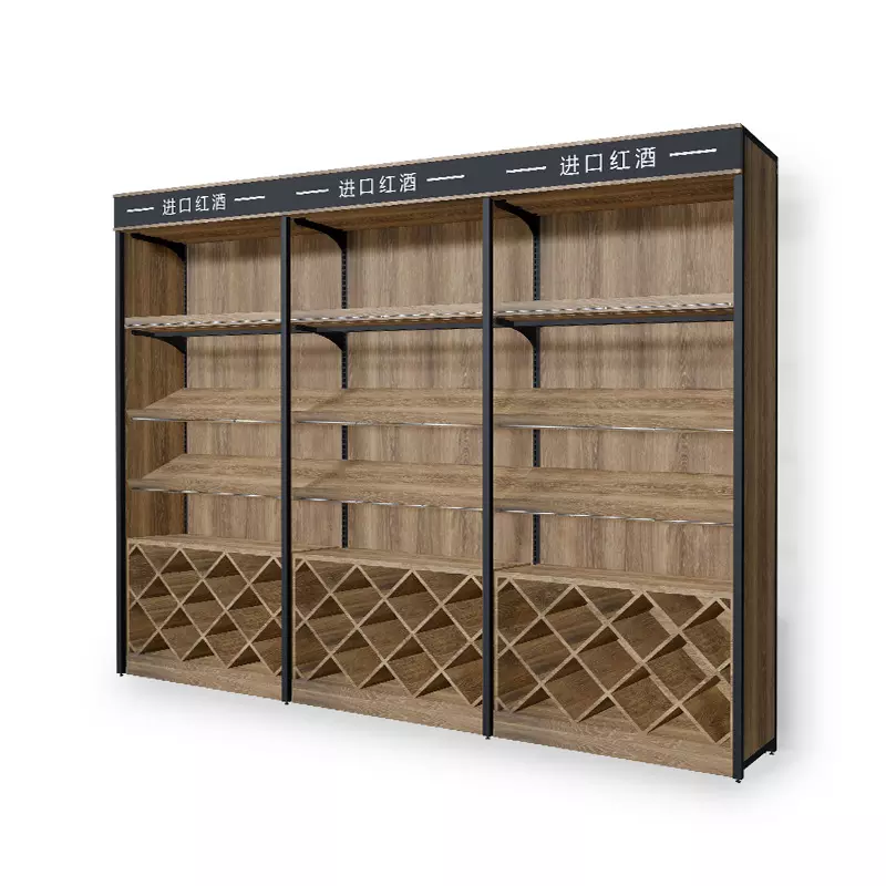 Wooden Wine Bottle Showcase