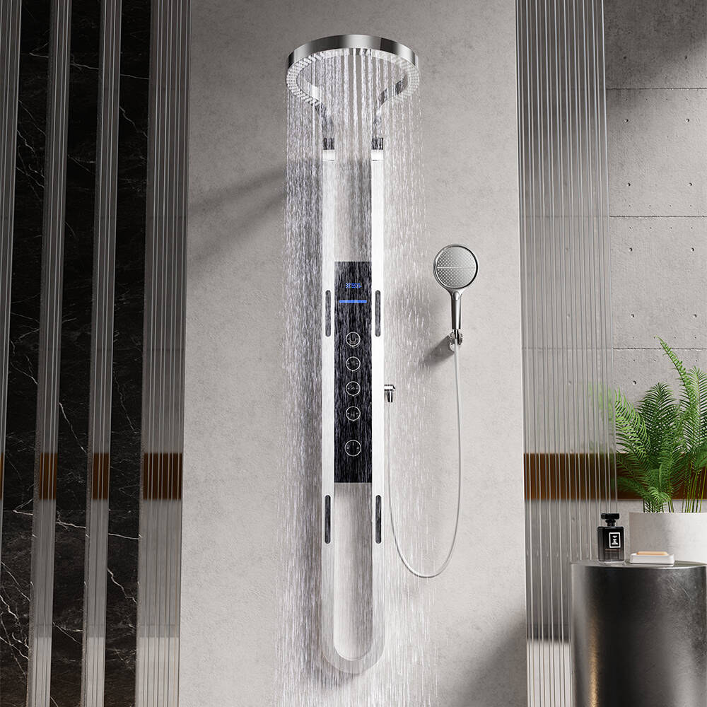 Wall Mounted Rainfall LED Shower Panels System Smart Thermostatic ...