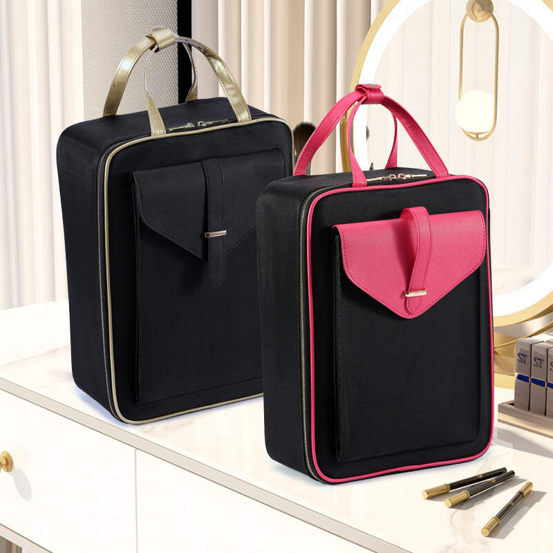 Veninow Multi-Layer Partitions For Professional Cosmetics Bag