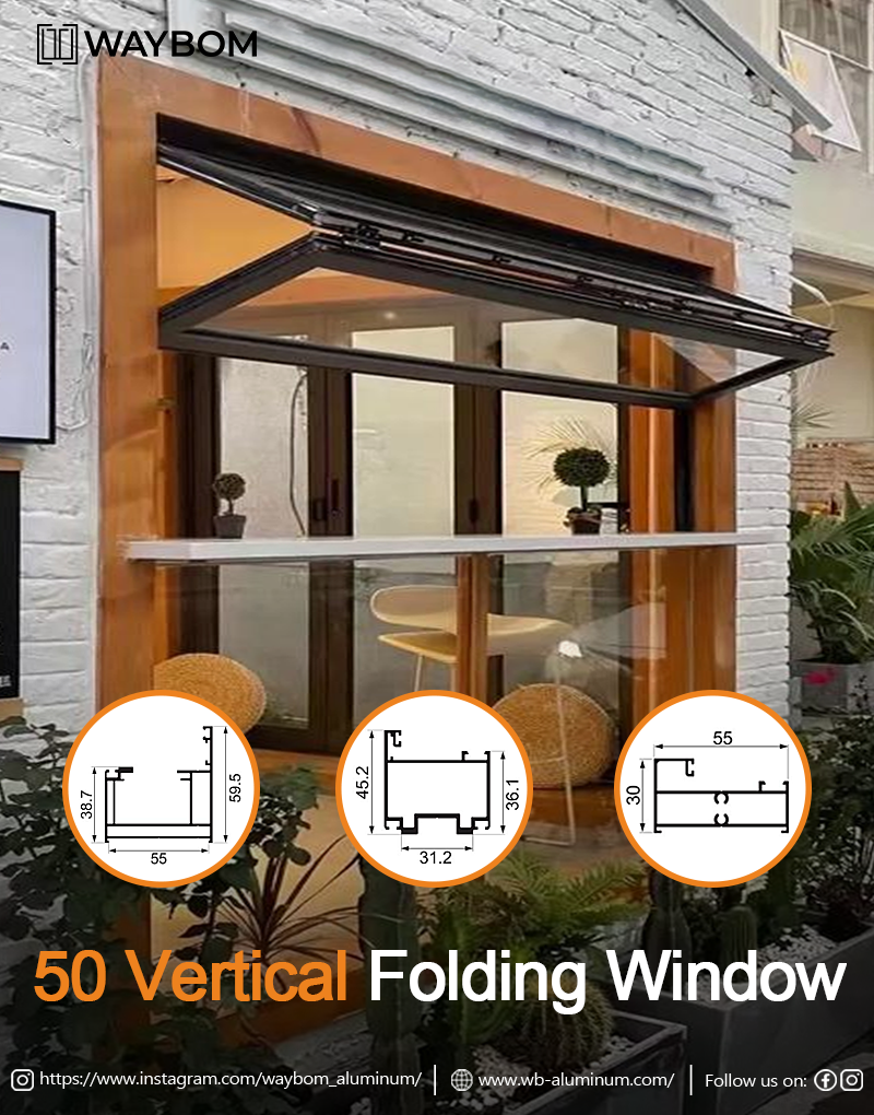 50 Vertical Folding Window: Elevate Spaces with Smart, Sleek Functionality