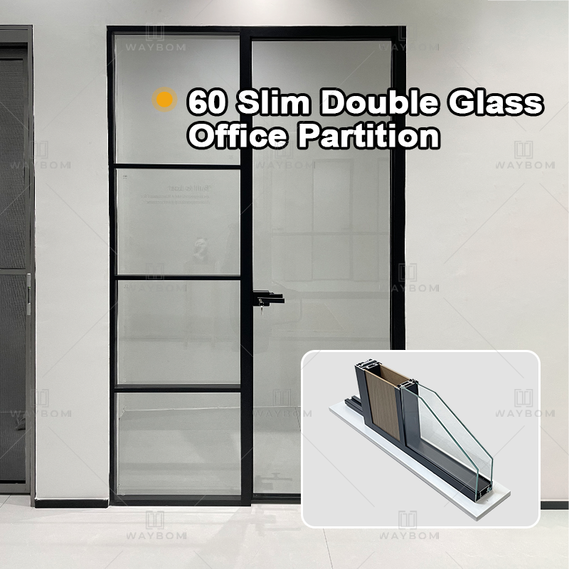 60 Slim Partition Door Aluminum Factory
