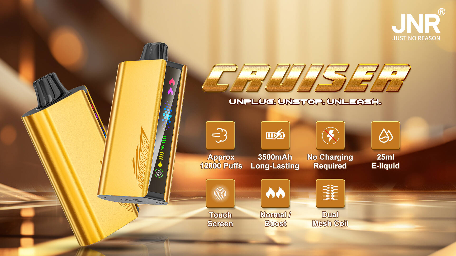 JNR Cruiser 12K Puffs: Long-Lasting Disposable Vape | JNR Vape