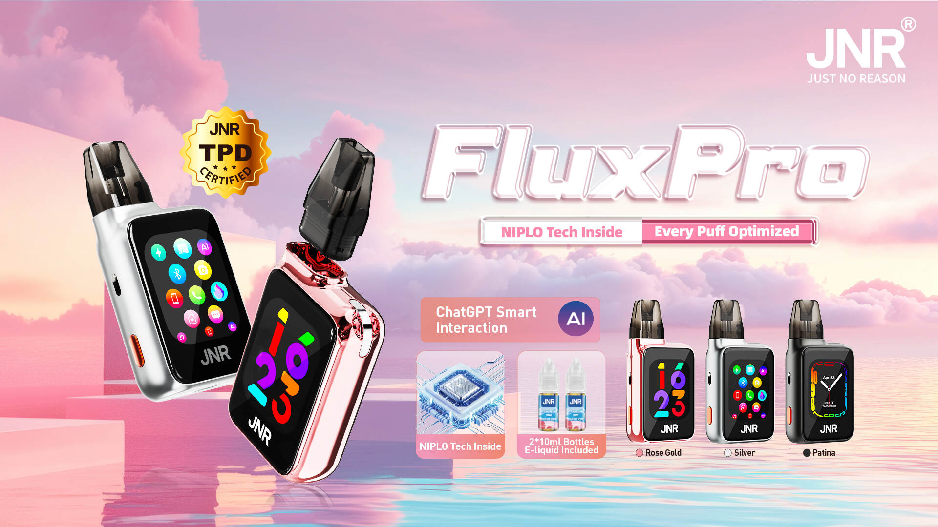 JNR Flux Pro 2ml Pod System: Smart Vaping with Enhanced NIPLO ...