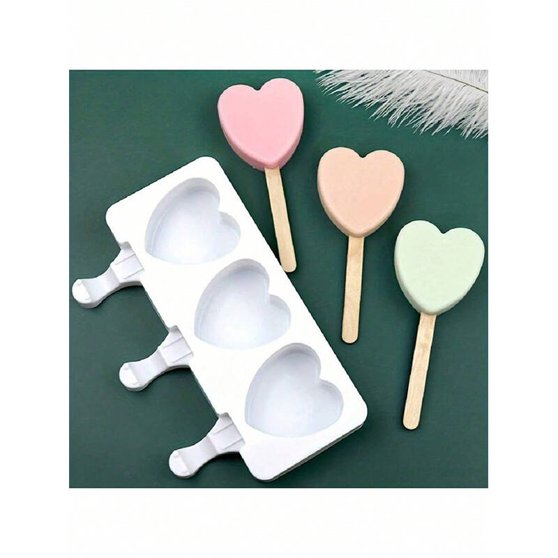 Heart-Shaped Silicone Lce Cream Mold - Versatile Use For Frozen Treats ...