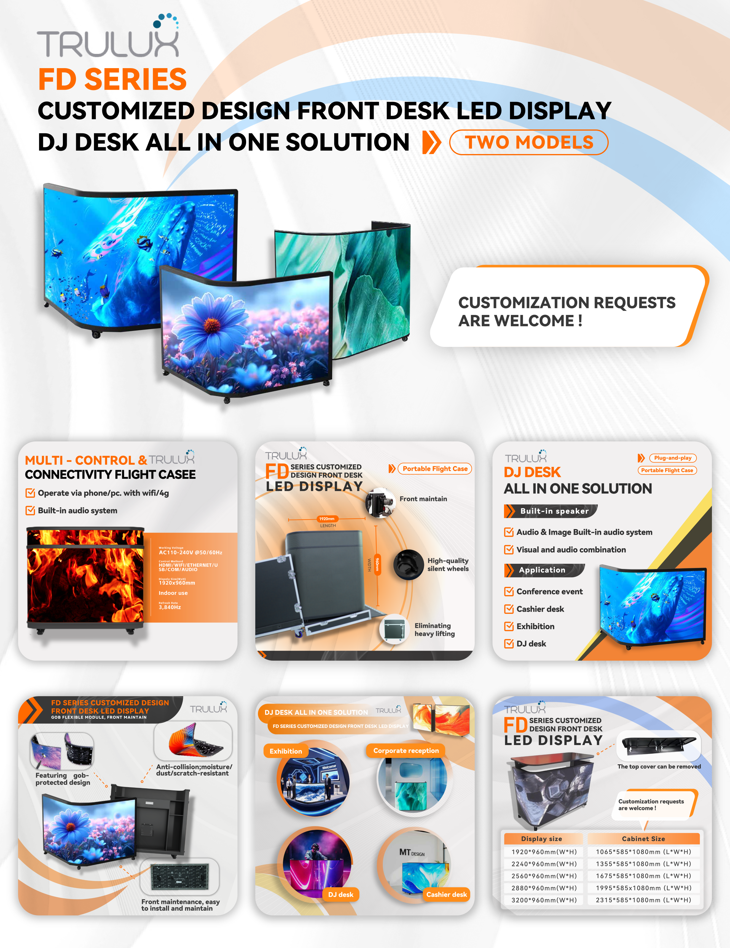 FD Series Customized Front Desk LED Displays are in stock both in the ...