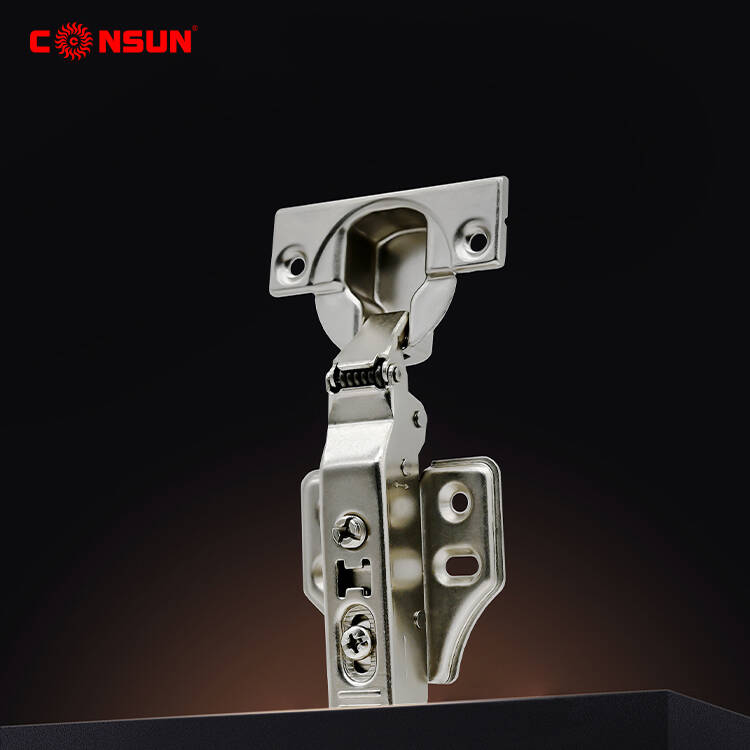 Zero-angle soft-closing hinges. Two-way