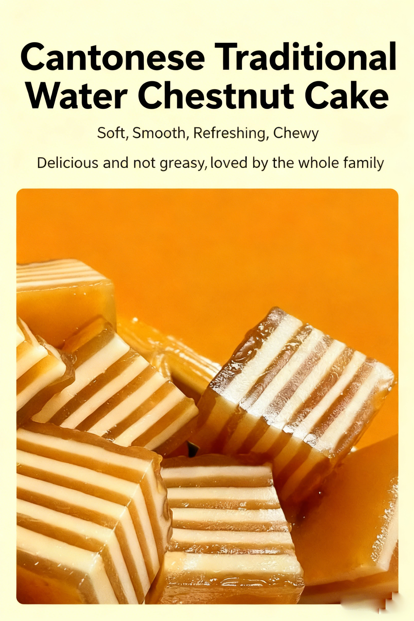 Authentic Chinese Water Chestnut Cake Premix for Morning Tea Desserts
