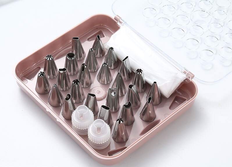 27pcs Tips Piping and Bag Set, Cake Decorating Supplies Kits for Baking ...