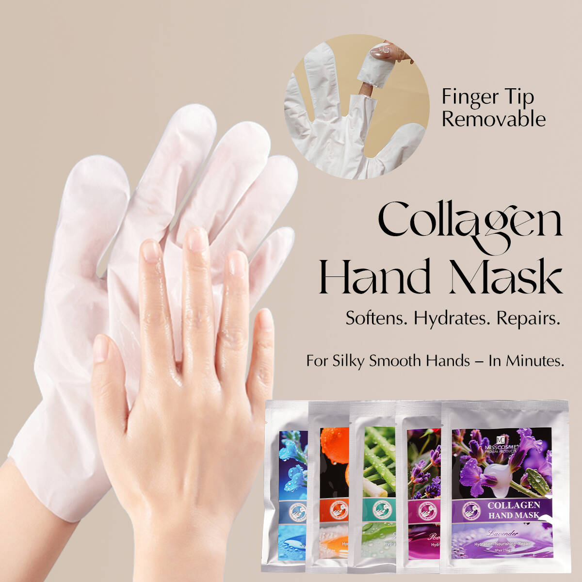Wholesale Collagen Hand Masks | Private Label Spa Gloves - MissGel