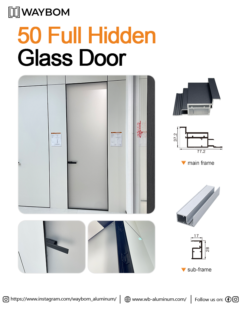50 Slim Invisible Aluminum Glass Door: Sleek Invisibility Meets ...