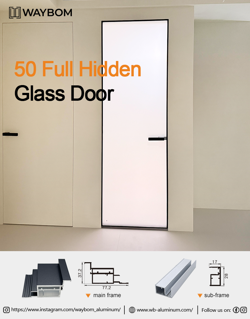 50 Slim Invisible Aluminum Glass Door: Sleek Invisibility Meets ...