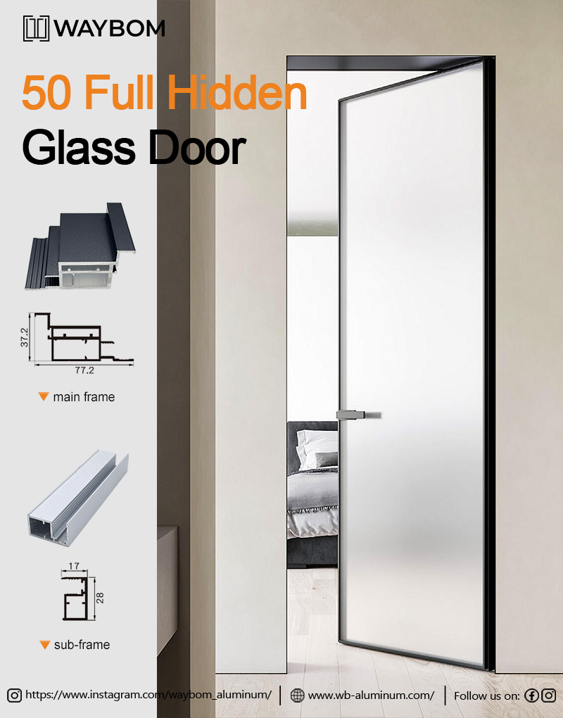 50 Slim Invisible Aluminum Glass Door: Sleek Invisibility Meets ...