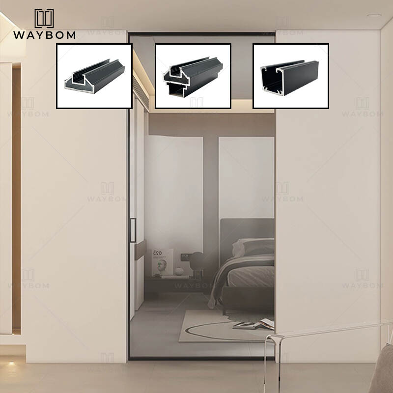 35 slim interior pocket door Aluminium Profiles frameless pocket ...