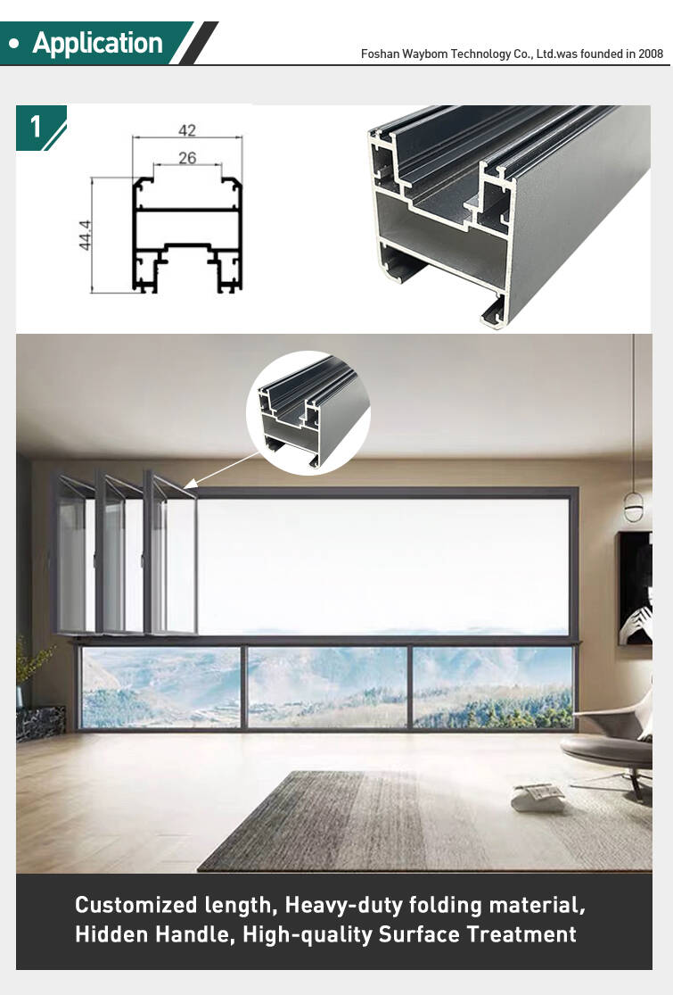 Waybom 42 slim lift the folding window aluminum bi-folding window ...
