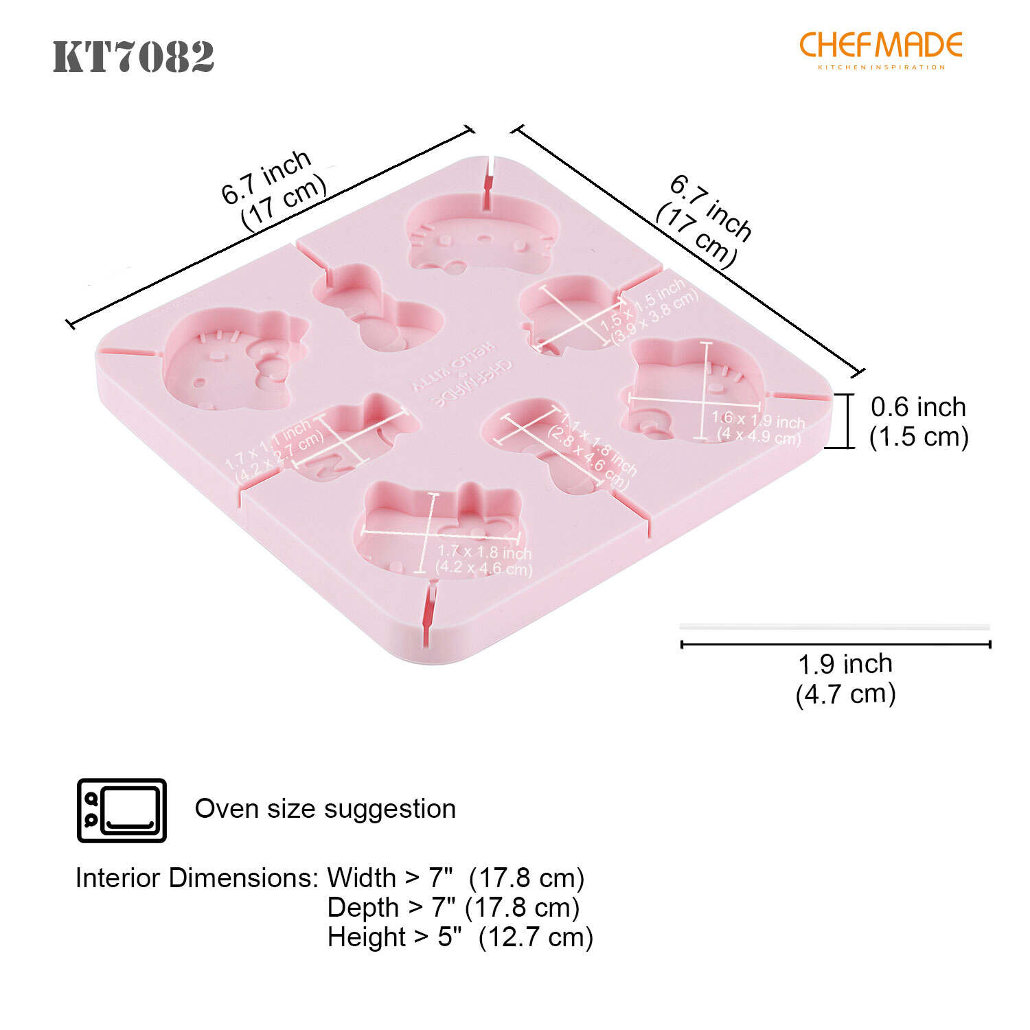 Hello Kitty Chocolate Lollipop Molds