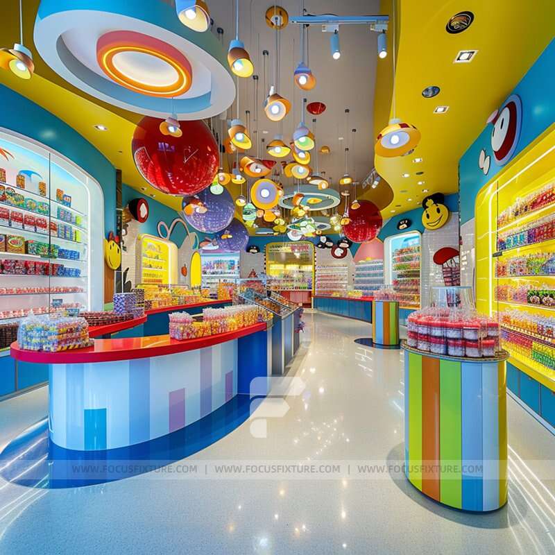 Unique Features and Design of Red White TTT Mobile Phone Store Interior