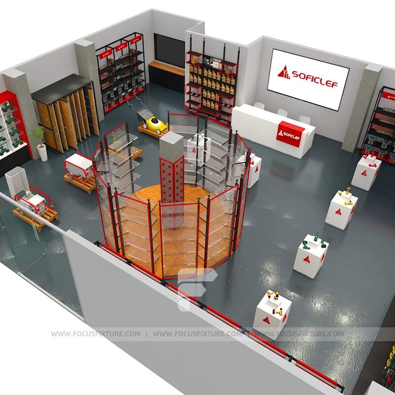 Hardware Display Stand Retail Store Furniture Tool Hooks