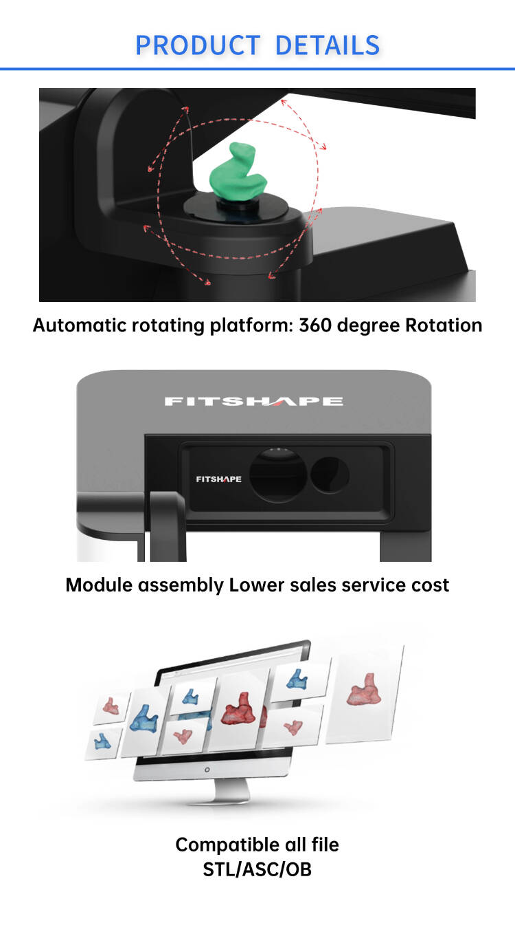 FITSHAPE S2 3D Ear Impression Scanner for Earmold Lab