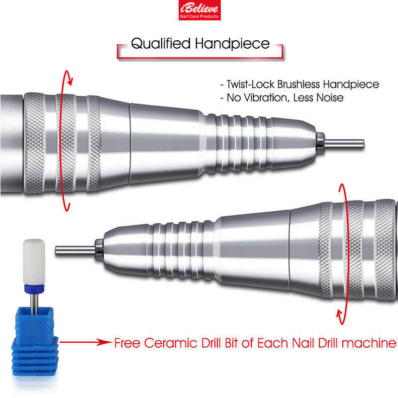 Professional 80 watt cordless brushless 40k nail master drill machine