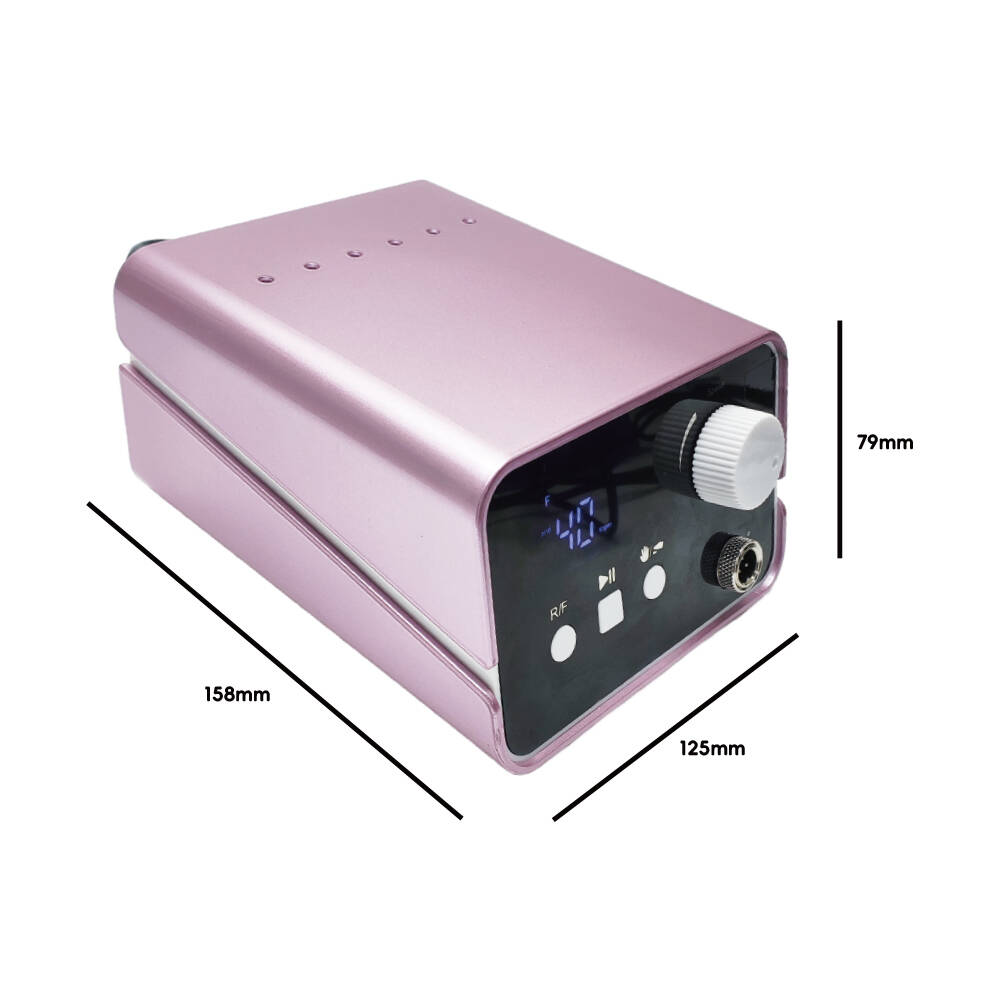 Professional Portable Electric Nail File Machine Brushless 40000RPM LED ...