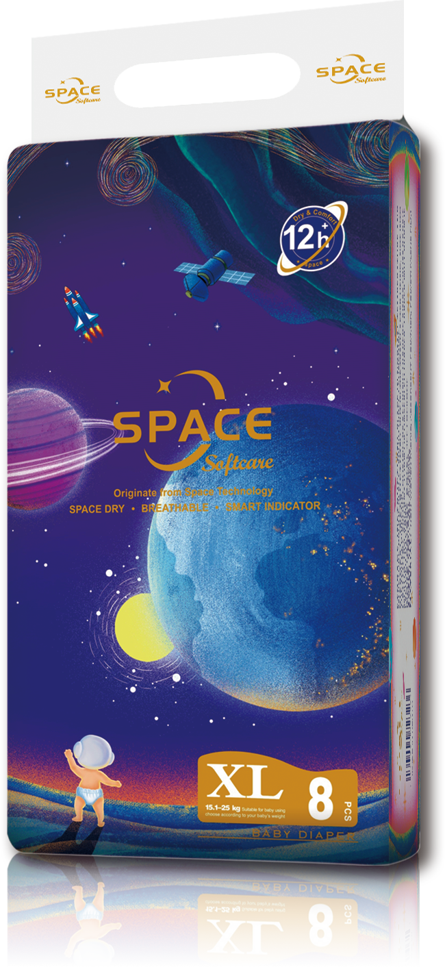 Softcare Space Baby Diapers (XL8)